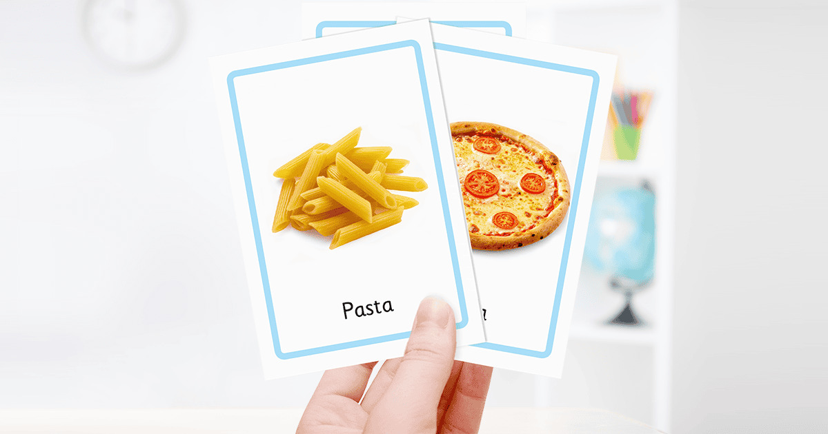 Free food flashcards for kids - Totcards
