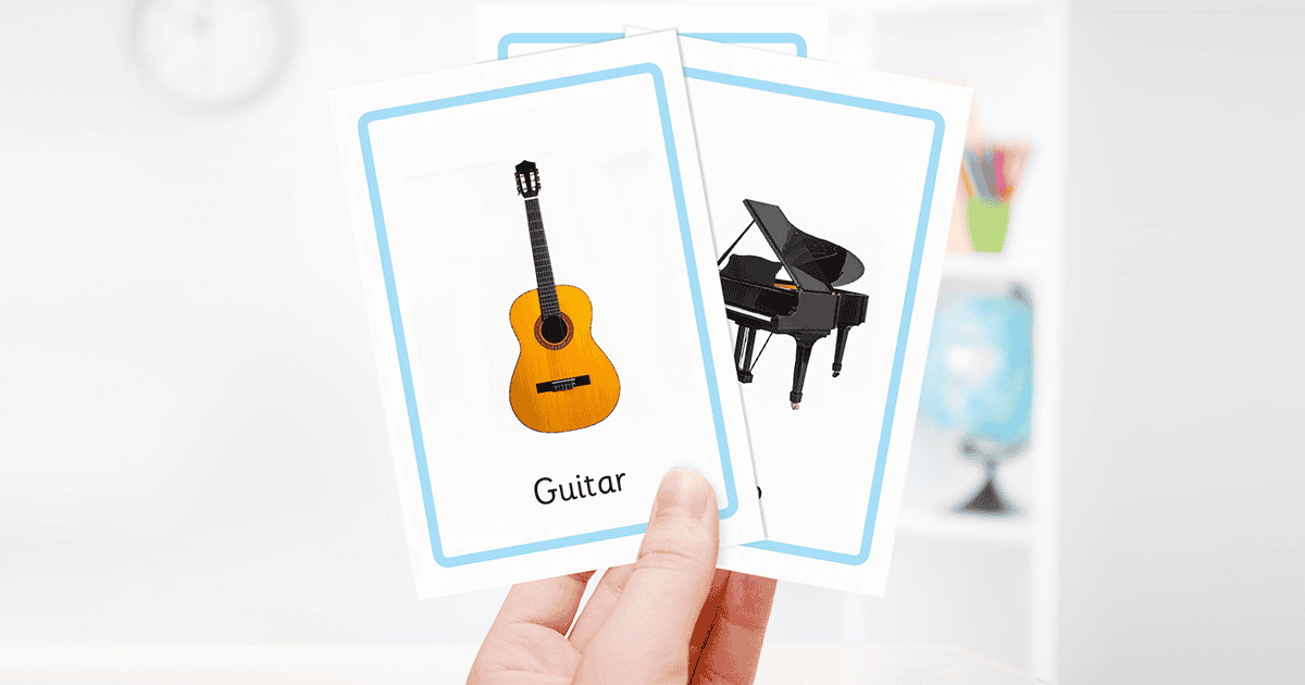 Free instruments flashcards for kids - Totcards