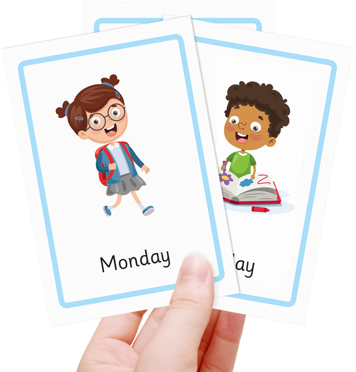 Free Days Of The Week Flashcards For Kids Totcards Free Days Of The Week Flashcards For Kids Totcards