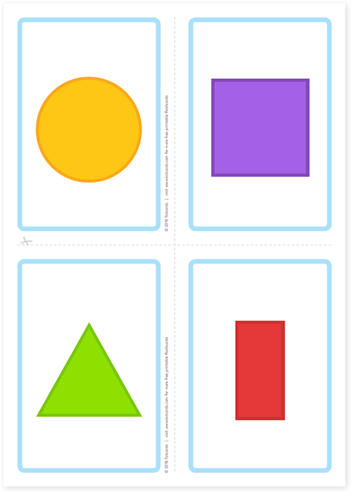 Free Shape Flashcards For Kids Totcards